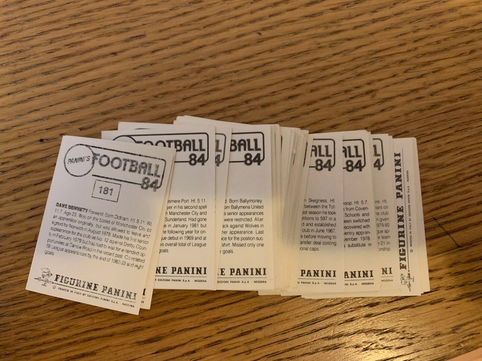 Panini Football 84 stickers 182-375 | eBay