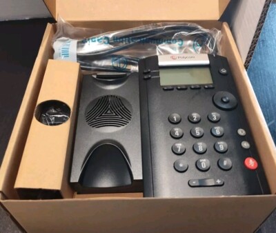 NIB Polycom VVX 201 IP Phone IP Ethernet PoE Office Deskphone, Brand ...