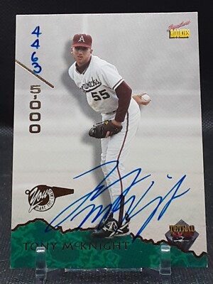 TONY MCKNIGHT 1996 SIGNATURE ROOKIES AUTO #4463/5000 ASTROS | eBay