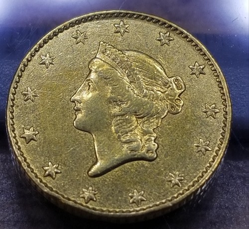1849 U.S. $1 Liberty Head GOLD Coin Open Wreath SCRATCHED | eBay