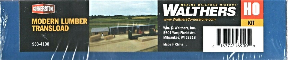 HO Scale Walthers Cornerstone 933-4106 Modern Lumber Transload Facility ...
