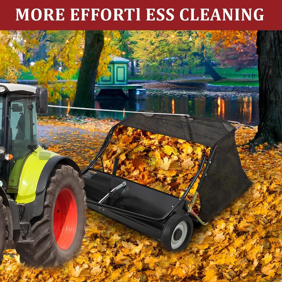42" Lawn Sweeper Tow Behind, Leaf Collector ,Lage Pull Behind Lawn ...