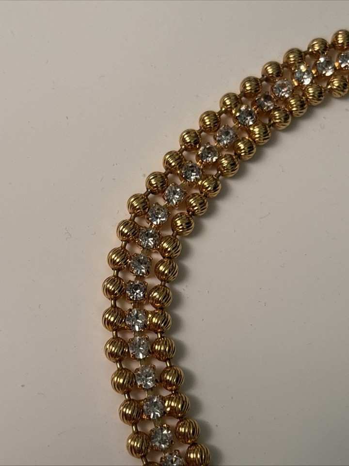 Vintage Sign KJL Gold Tone Crystals Necklace 15” | eBay