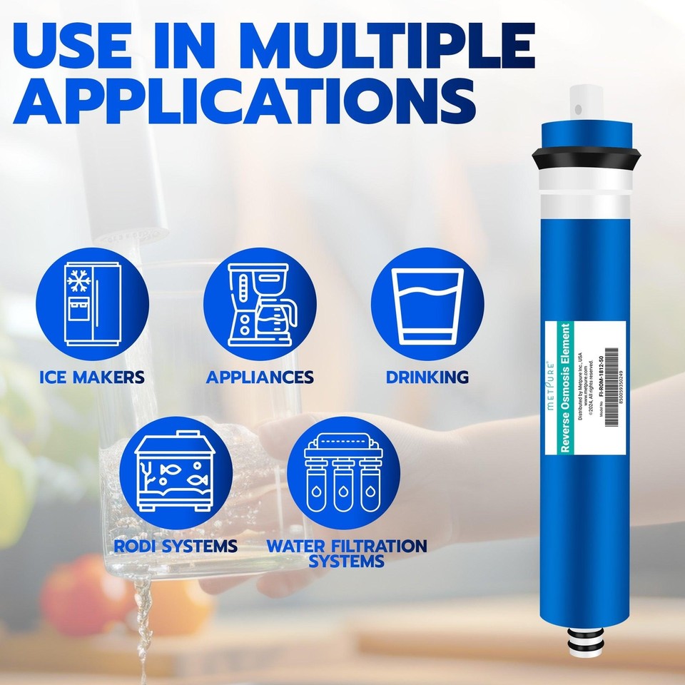 Reverse Osmosis 50 GPD 11.75"x1.75" RO Membrane Water Filter ...