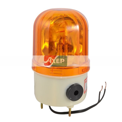 A AC 110V 10W Yellow Industrial Rotary Lamp Sound Buzzer Beacon Ha | eBay