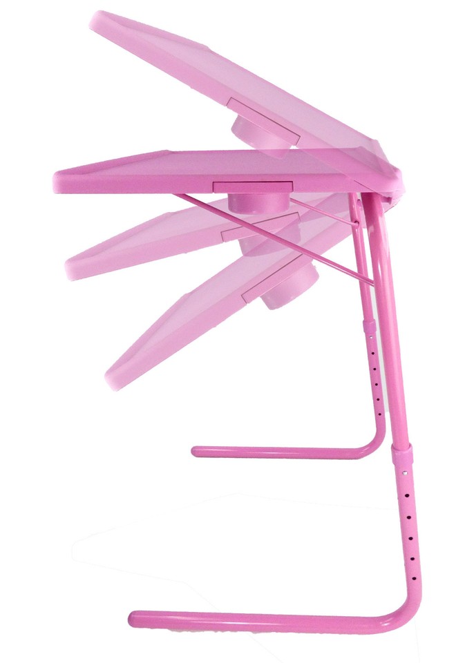 Portable TV Tray Table w/Cup Holder - Adjustable Folding Multipurpose ...