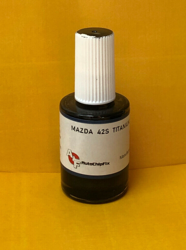 For Mazda Code 42S Titanium Flash Touch Up Paint + Free Fine Tip Brush ...