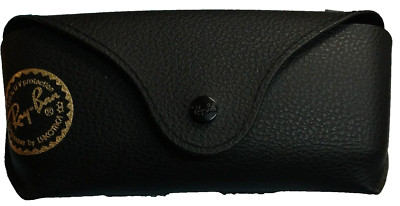 NEW BLACK RAY BAN SOFT LEATHER EYEGLASS CASE AND CLEANING CLOTH | eBay