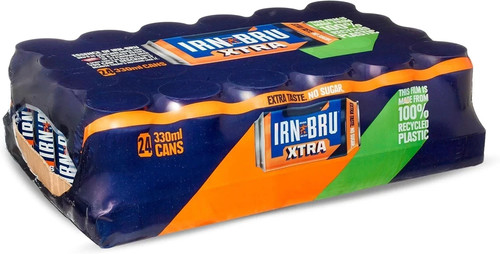IRN BRU XTRA 24 Pack Zero No Sugar & Low Calorie Fizzy Drinks Multipack ...