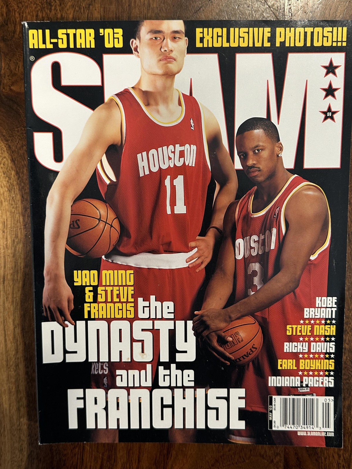 Vintage SLAM Magazine Issue 69 Yao Ming Steve Francis Houston Rockets ...