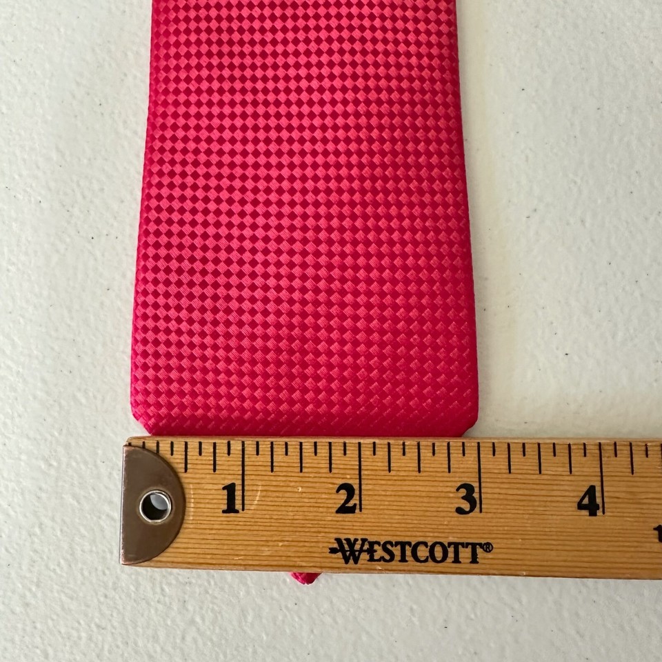 TED BAKER LONDON Neck Tie Pinkish Red Argyle Diamond Contrast Lining ...