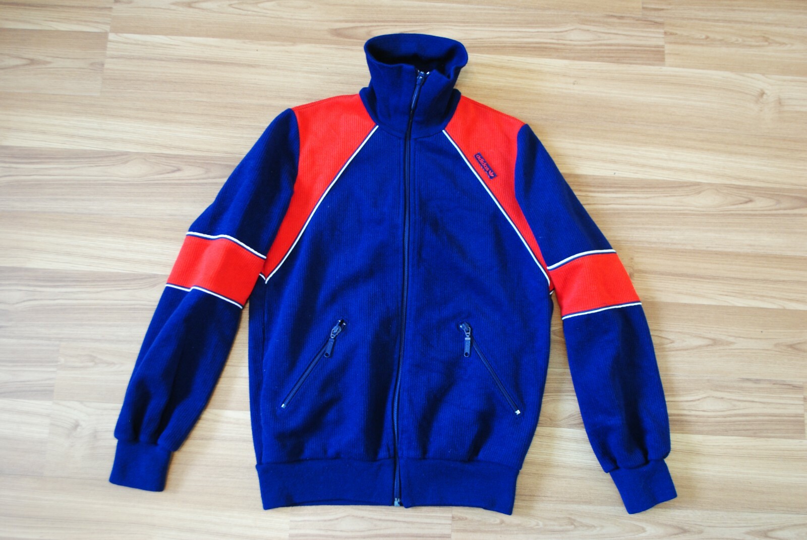 VINTAGE ADIDAS TRACK TOP JACKET 1980s STYLE WEST GERM… - Gem