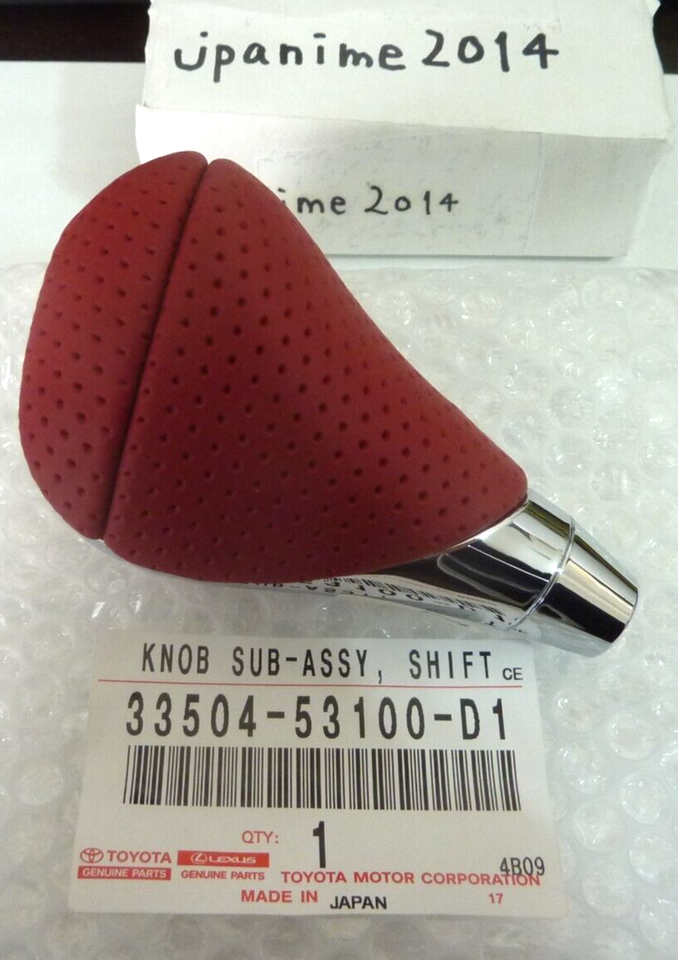 2008-2013 TOYOTA Lexus IS F Shift Knob Red Leather Chrome | 33504-53100 ...