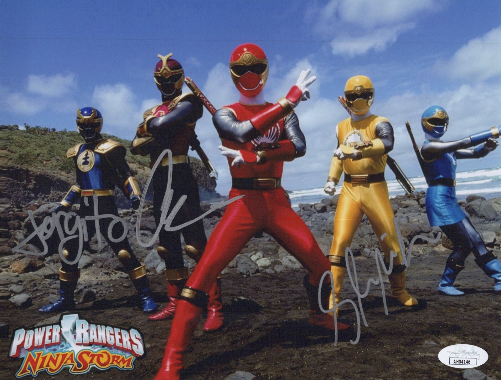 POWER RANGERS NINJA STORM Cast X3 Signed 8x10 Photo Authentic Autograph ...
