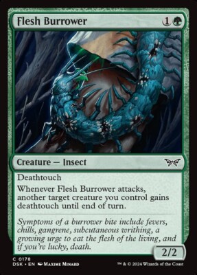MTG DSK: Flesh Burrower (Creature Insect) 178 Duskmourn: House of ...