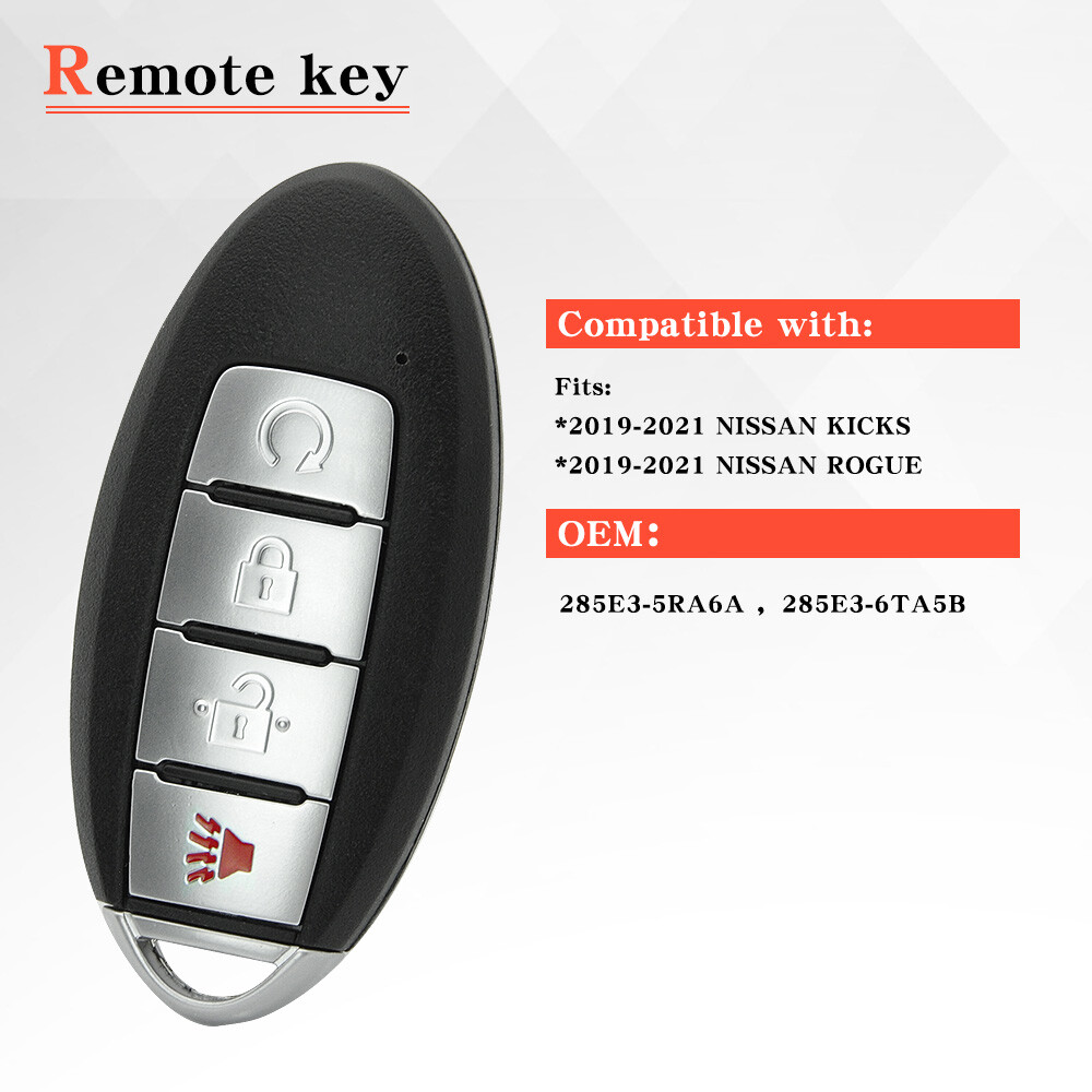 Fits for 2019-2021 NISSAN KICKS REMOTE START SMART KEY FOB 285E3-6XR5A ...