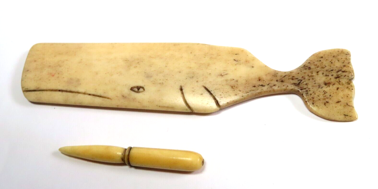 NICE 19TH CENTURY SAILOR MADE WHALE GAME COUNTER AND AWL SPIKE | eBay