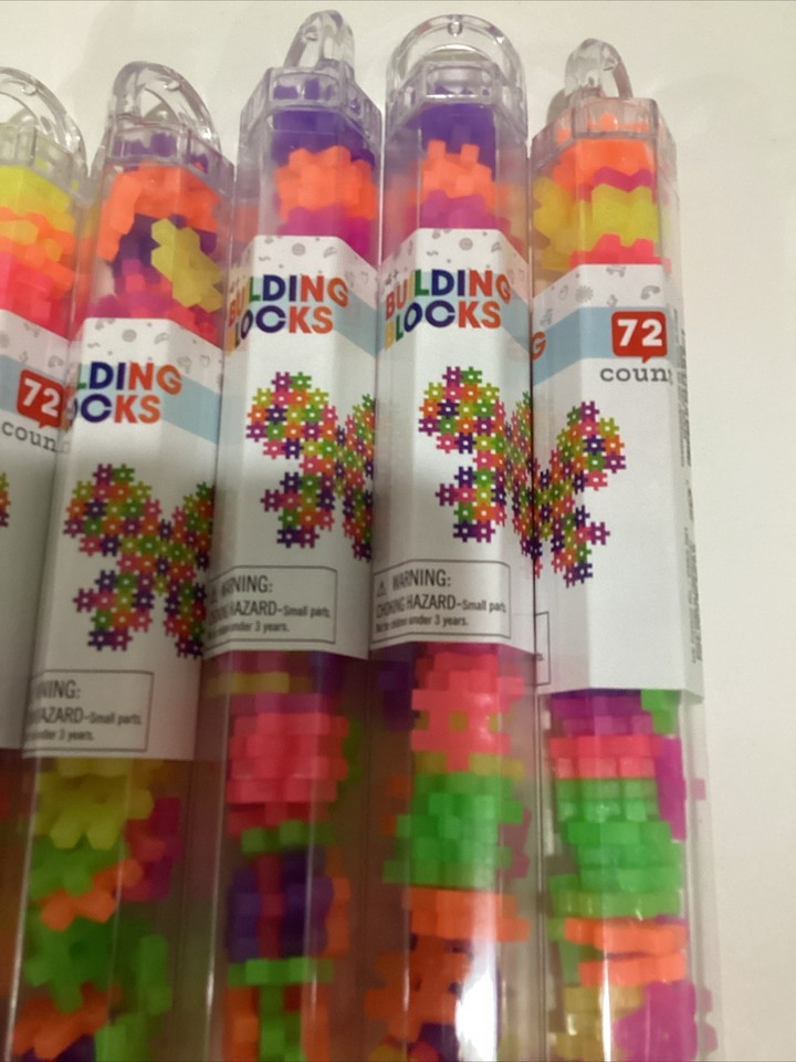 Lot of 5 (72/tube) Hashtag Building Blocks Teaching Supply Manipulative ...