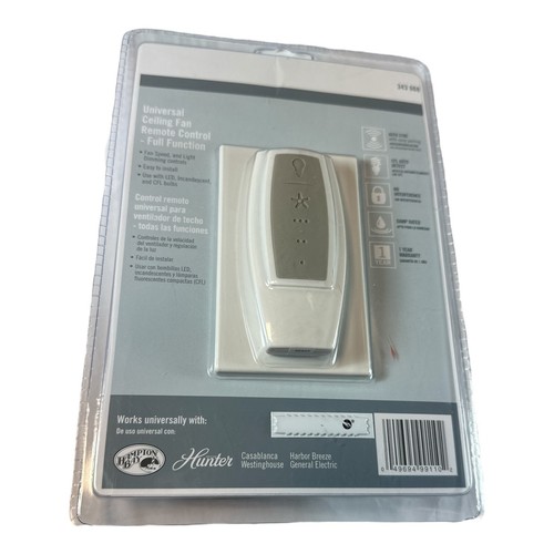 Universal Ceiling Fan Remote Control Full Function 343 668 Hampton ...