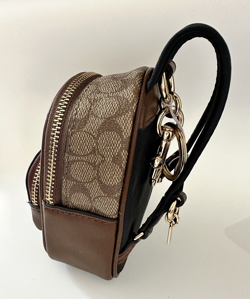 COACH 'MINI Court Signature Canvas Backpack' Unisex Keychain Charm ...
