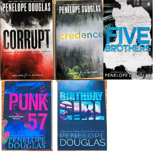 Penelope Douglas 5book set: corrupt + credence + five brothers+ punk 57 ...