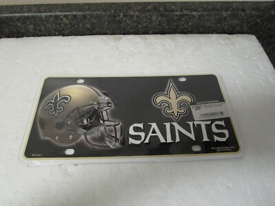 NEW! New Orleans Saints Helmet Logo Auto Plastic License Plate for Tag ...