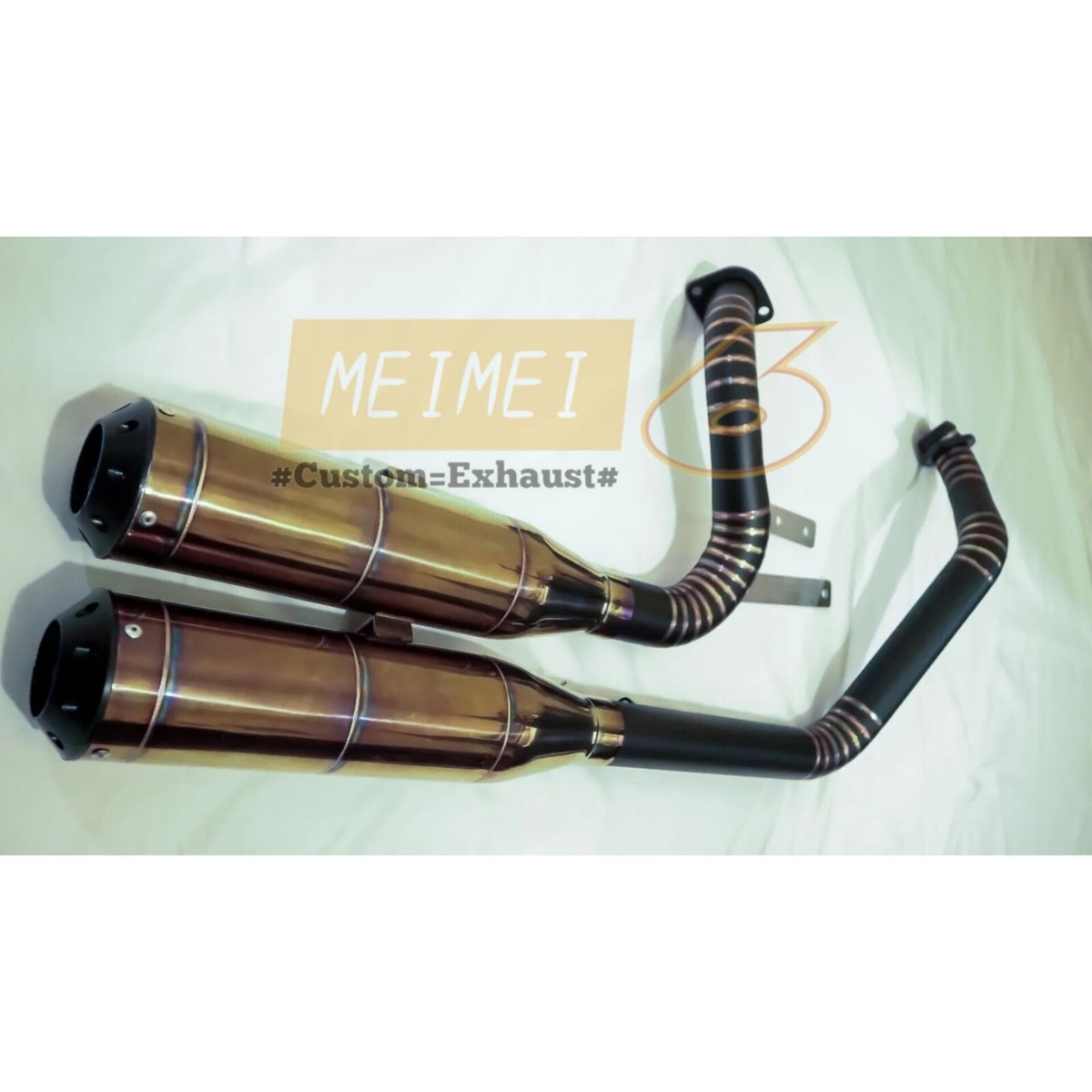 Fatboy Black Exhaust Pipes Hoprousa Black Chrome Slip On Mufflers