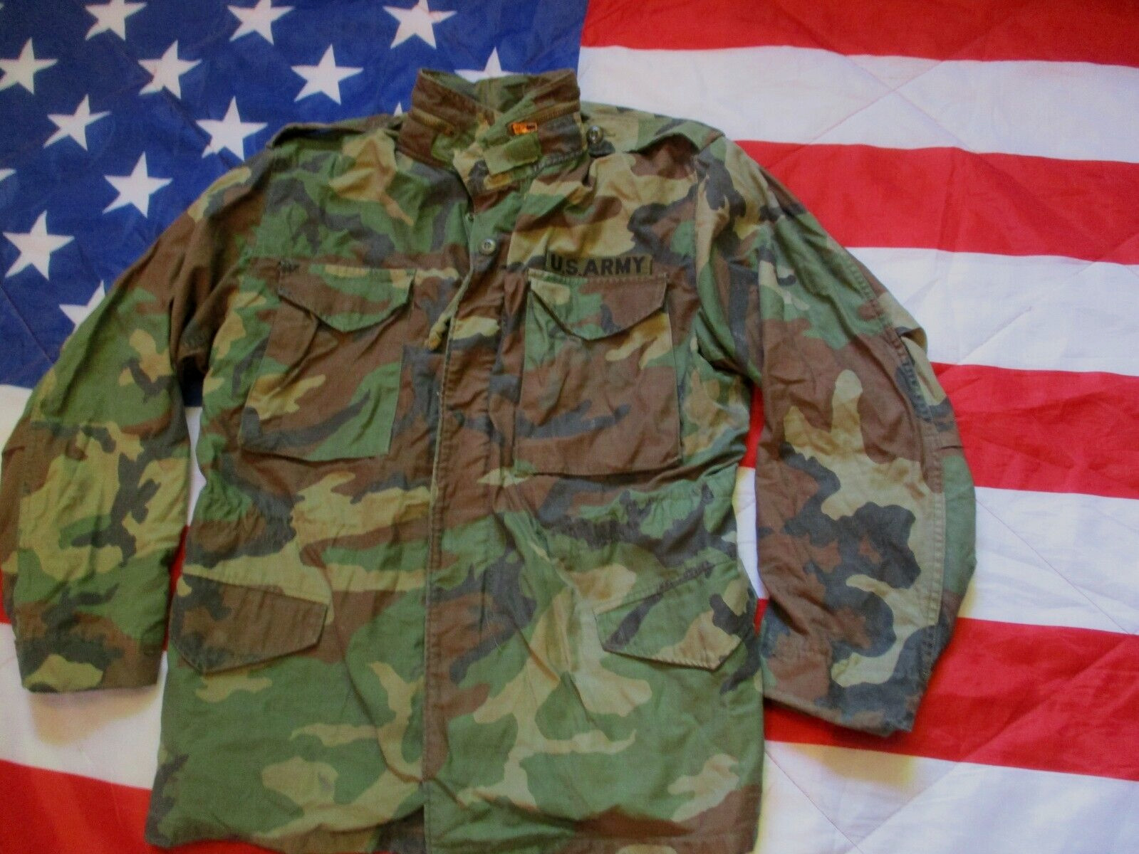 EARLY 1980's US ARMY USA Issue WOODLAND CAMO CAMOUFLA… - Gem