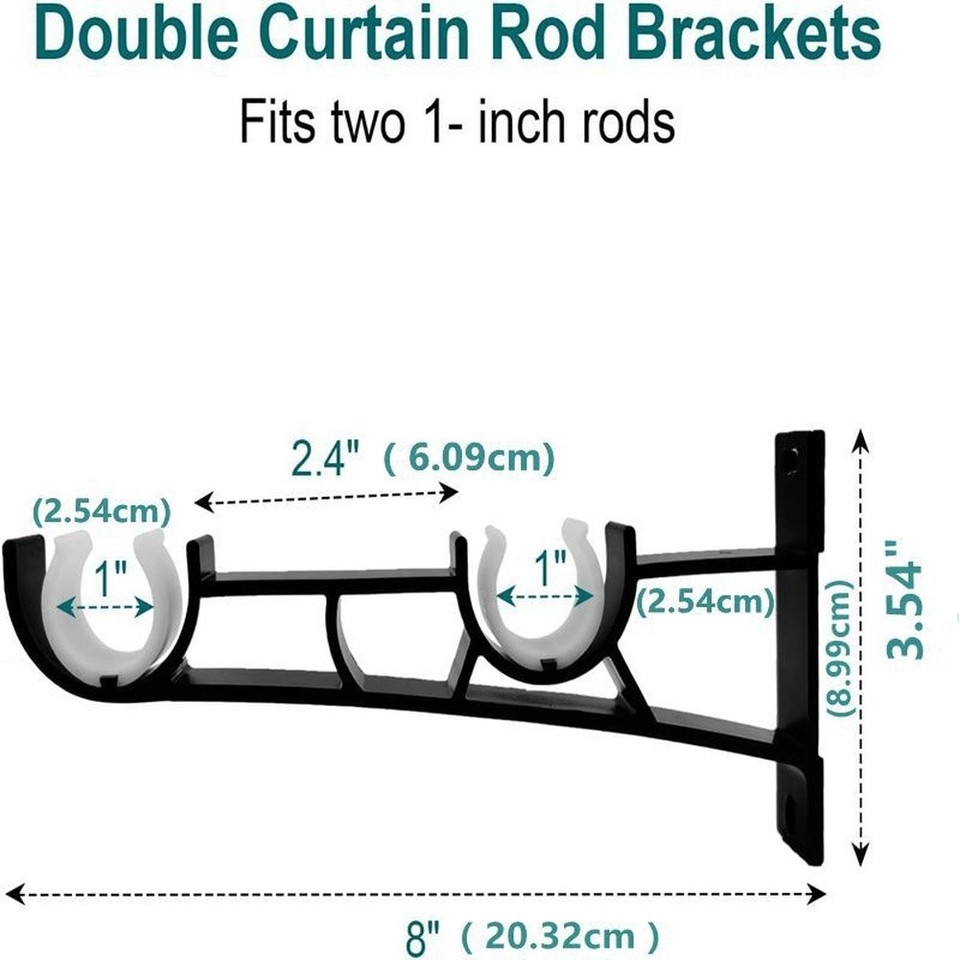 Curtain Rod Bracket Aluminum Alloy Construction Plastic Buckle Locking ...