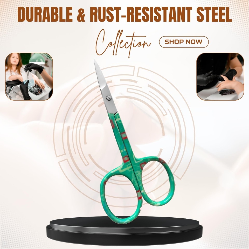 ASM Curved Nail Scissors Manicure Cuticle Trimmer For Eyebrow, Beard & Nose Hair | eBay UK