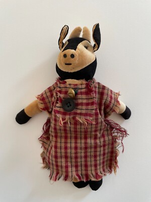 Vintage Country Primitive Cloth Cow Doll Farmhouse Folk Art Style ...