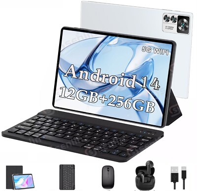 2025 New Tablet Android 14 PC 12GB RAM+256GB ROM Gaming Tablets 10.1 In ...