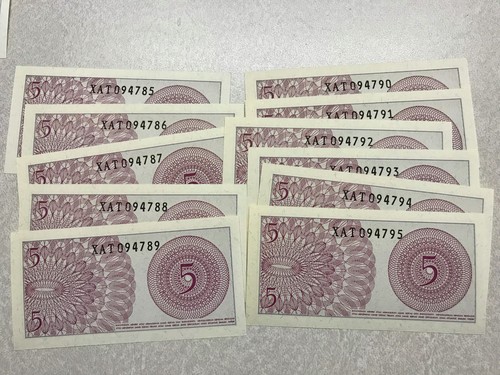 1964 Indonesia 5 Sen Notes Group of 10 Ch. Unc. #8623 | eBay