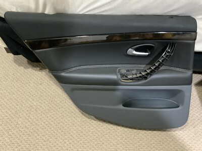 2004-2011 SAAB 9-3 Sedan Left Rear Door Trim Panel OEM Grey Black LR W ...