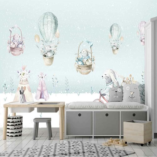 Rabbit Cradle Knot 3D Full Wall Mural Photo Wallpaper Printing Home ...