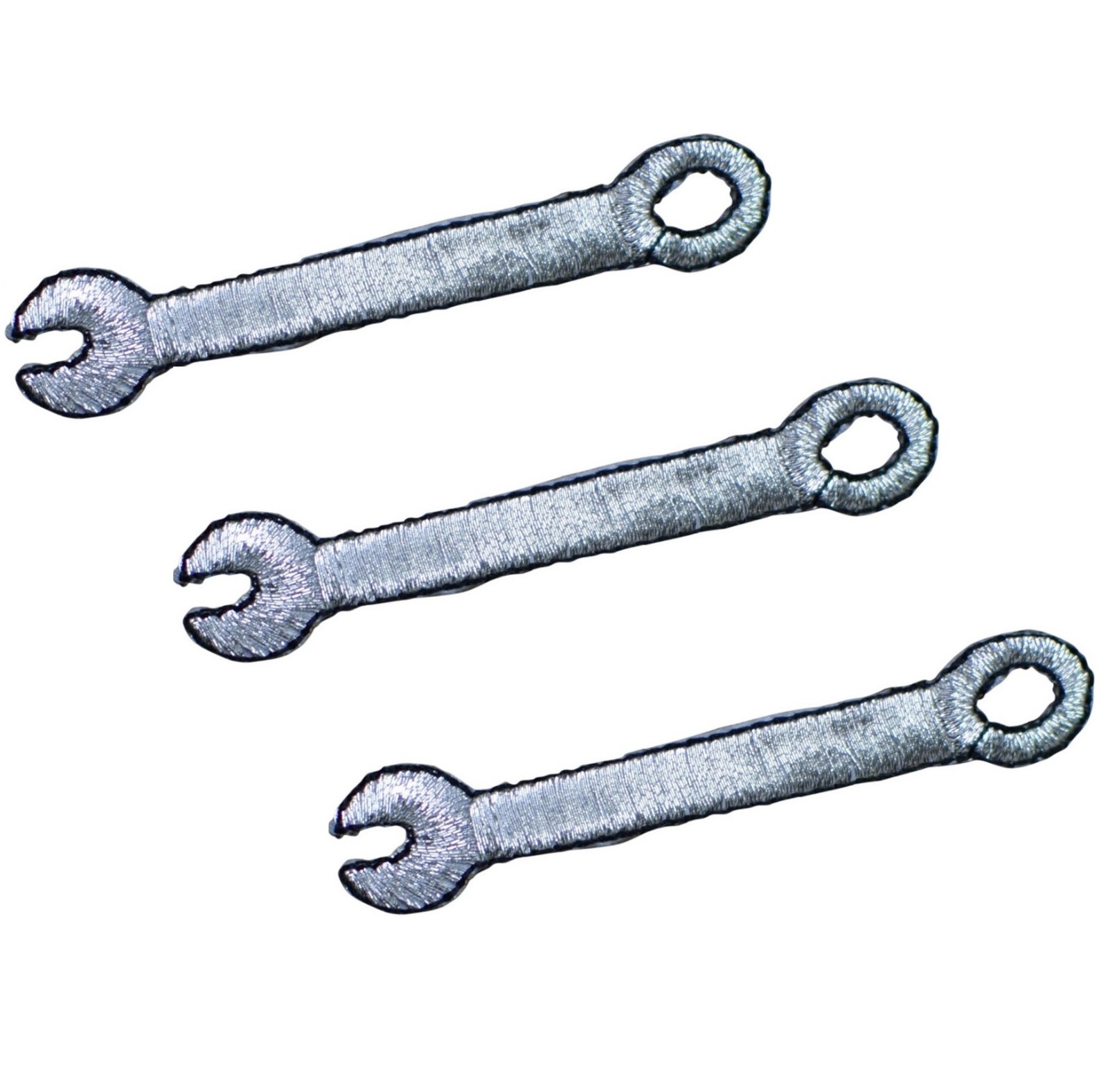 Wrench Applique Patch - Tool Mechanic Construction Badge 2.75" (3-Pack ...