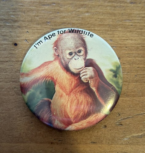 Wildlife Artists Inc. 1977 I'm Ape for Wildlife Orangutan Vintage ...