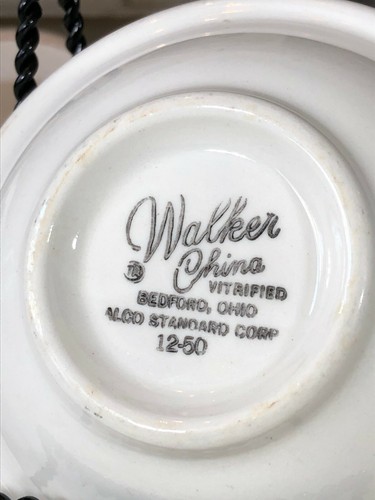 Vintage Walker China Restaurant Ware Fruit/Dessert Bowl Red Atomic ...
