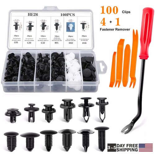 For Honda CAR 100x Box Set Bumper Fender Liner Push Type Retainer Clips ...
