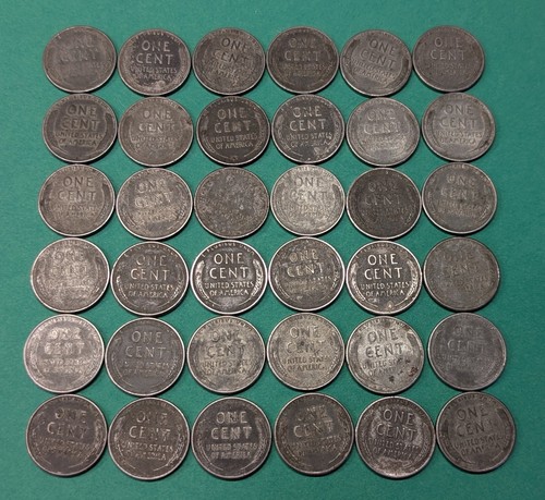 Lot of 36 1943 Steel Pennies Circulated WWII Wartime Cents Lot | eBay