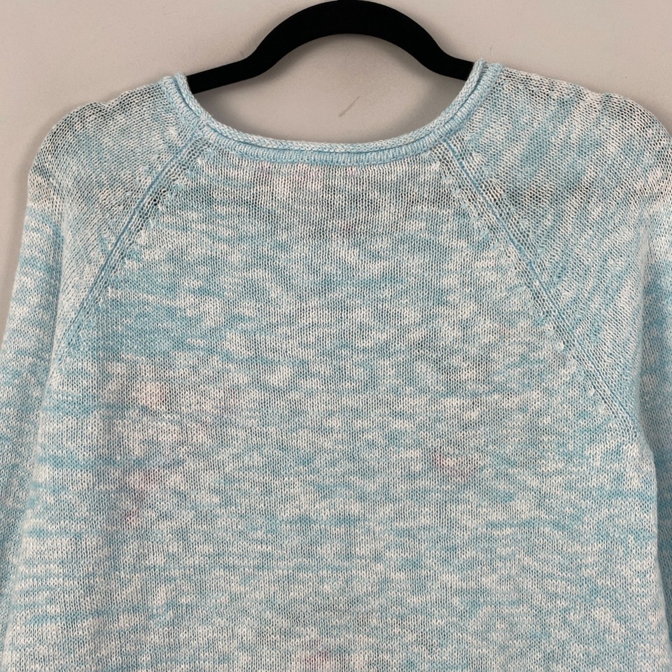 Lilly Pulitzer Danette Sweater Celestial Blue Sail Away Embroidery Size ...