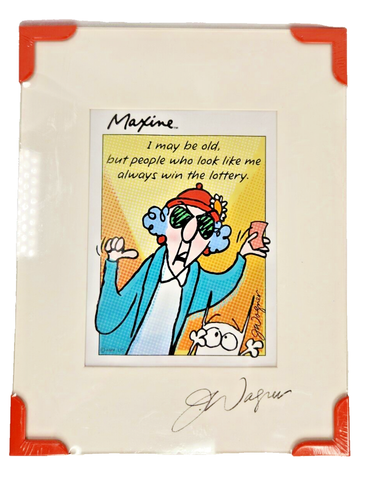 John Wagner Signed Maxine Crabby Road Print New Sealed 9" x 7" Birthday ...