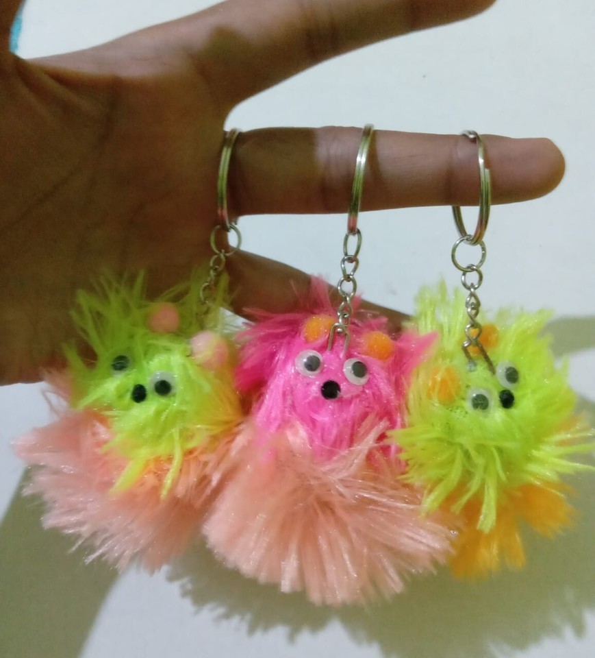 beautiful wool key tags new assorted colored free shipping 10 key ...