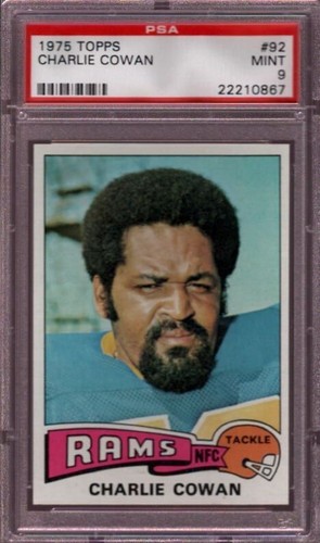1975 TOPPS # 92 CHARLIE COWAN (RARE) LOS ANGELES RAMS PSA 9 MINT | eBay