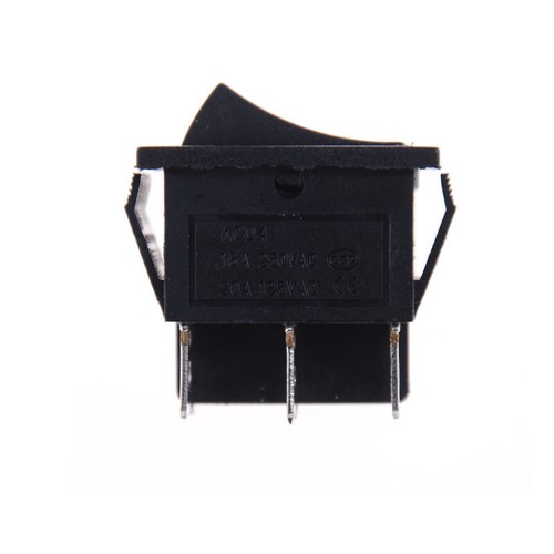 1PCS KCD4 Rocker Switch Black DPDT ON/OFF/ON 6 PIN 16A/250VAC 20A ...