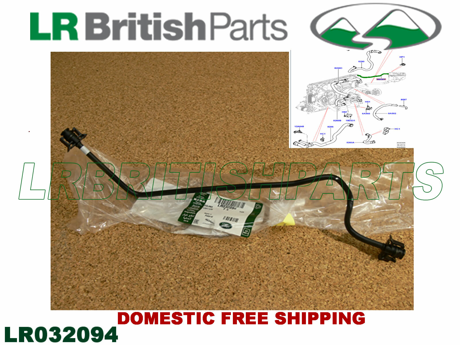 GENUINE Land Rover Hose Engine Expansion Tank Overflow LR2 12-142.0L ...