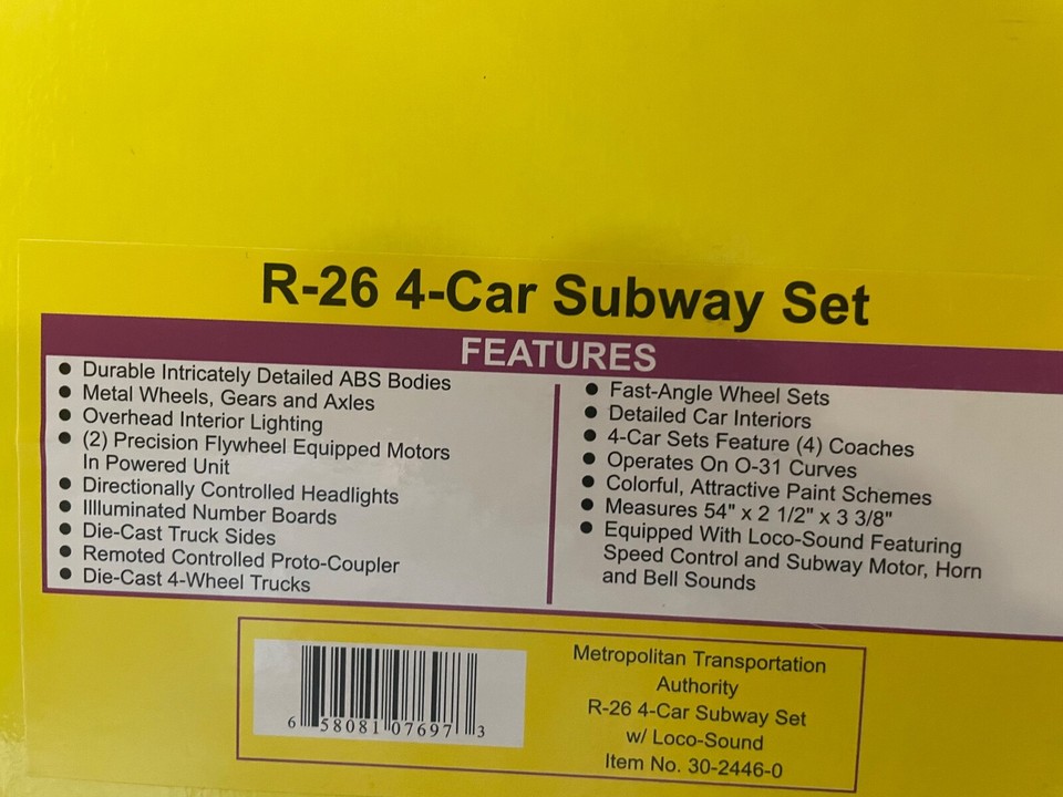 model train set o scale MTH subway set | eBay