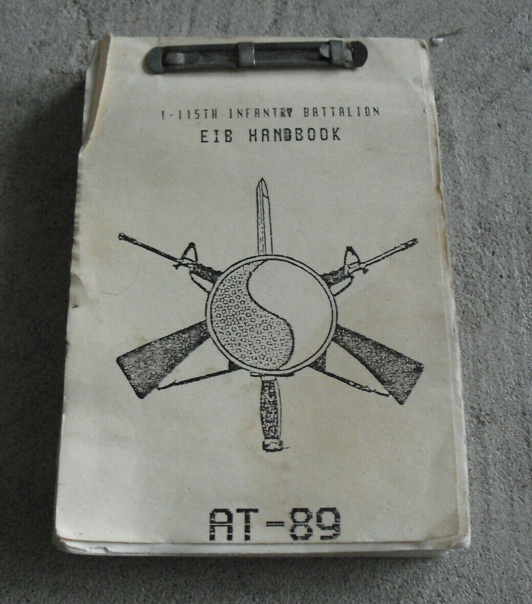 1980s Army Book 1-115th Infantry Battalion EIB Handbook | eBay