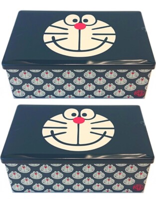 Japanese anime DORAEMON Cookies 10 Pieces In Cute Tin Rare Sanrio Snack ...