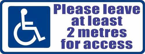 2 X Disabled Sign Disability Wheelchair Access Car STICKER VINYL DECAL ...